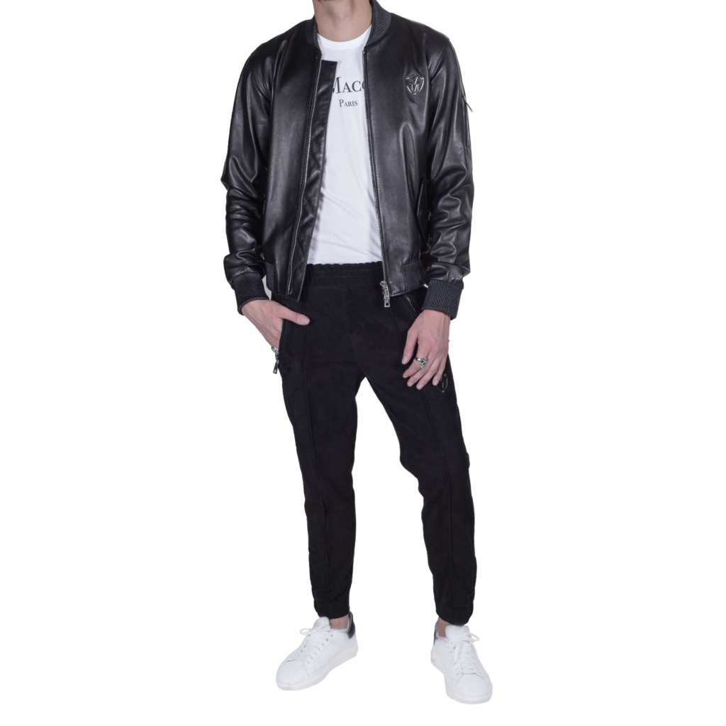 LUXURY BOMBER LEATHER JACKET “ROB” – Max Macchina – Luxury Fashion Brand
